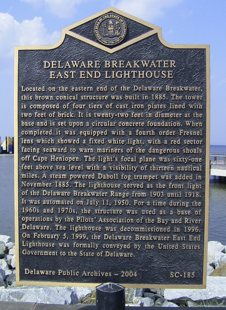 Delaware Breakwater East End Lighthouse - Delaware Public Archives ...