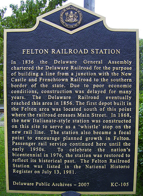 Felton Train Station - Delaware Public Archives - State of Delaware