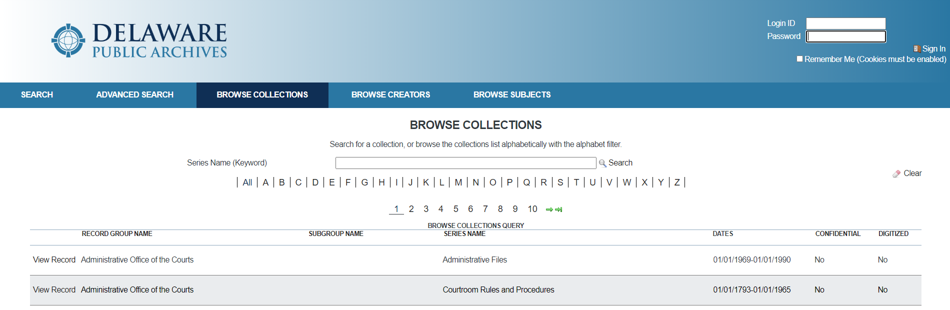 Search Our Collections - Delaware Public Archives - State of Delaware